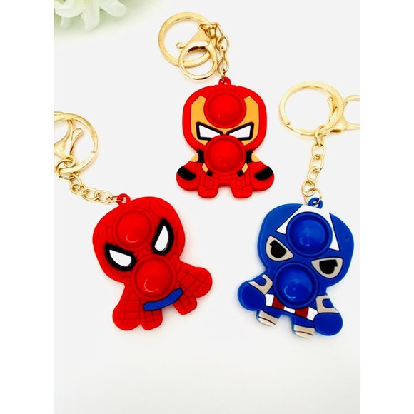 Toys | Superhero Popit Fidget Keychain | Poshmark